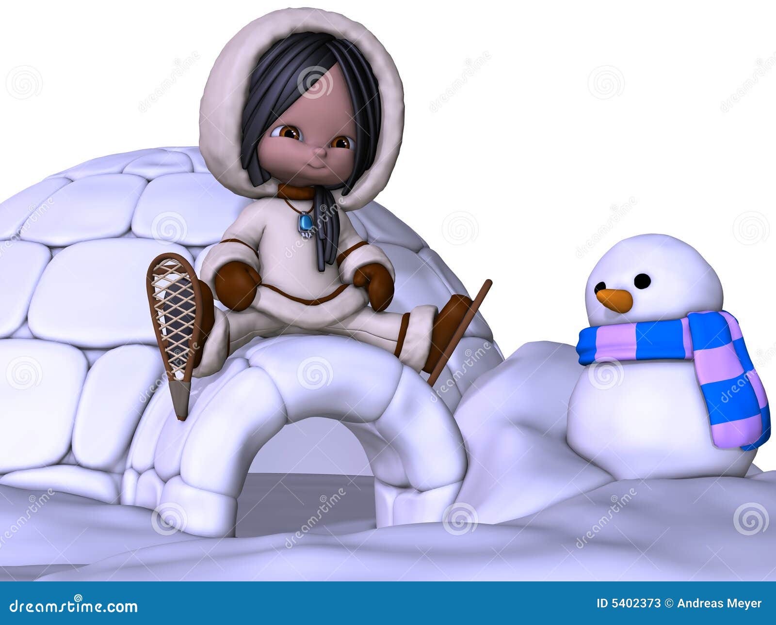 Toon Eskimo stock illustration. Illustration of digital - 5402373