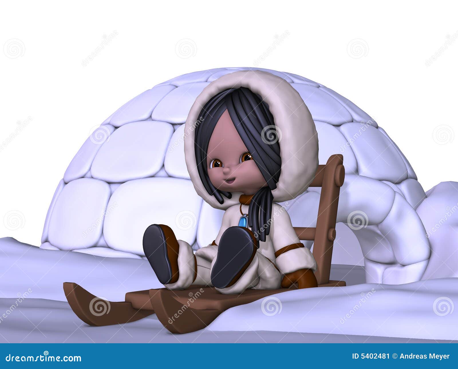 Toon Eskimo stock illustration. Illustration of yupik - 5402481