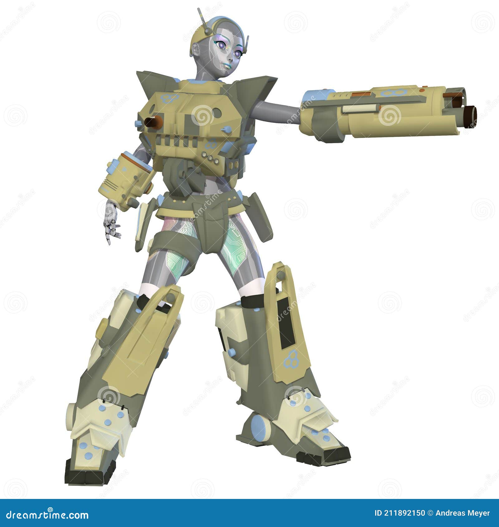 Fantasy Robot Cartoon Illustration | CartoonDealer.com #46646904