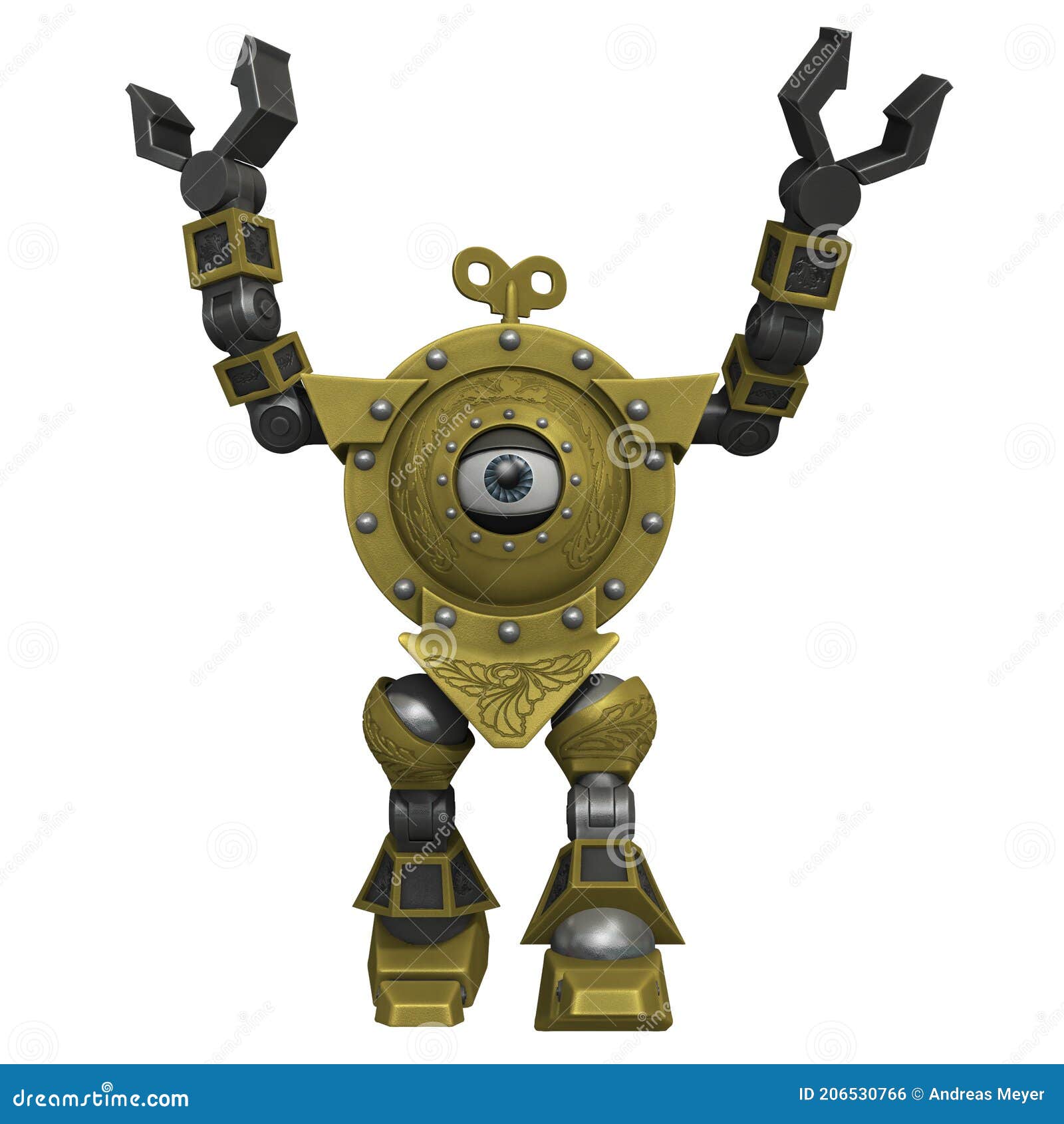 Fantasy Robot Cartoon Illustration | CartoonDealer.com #46646904