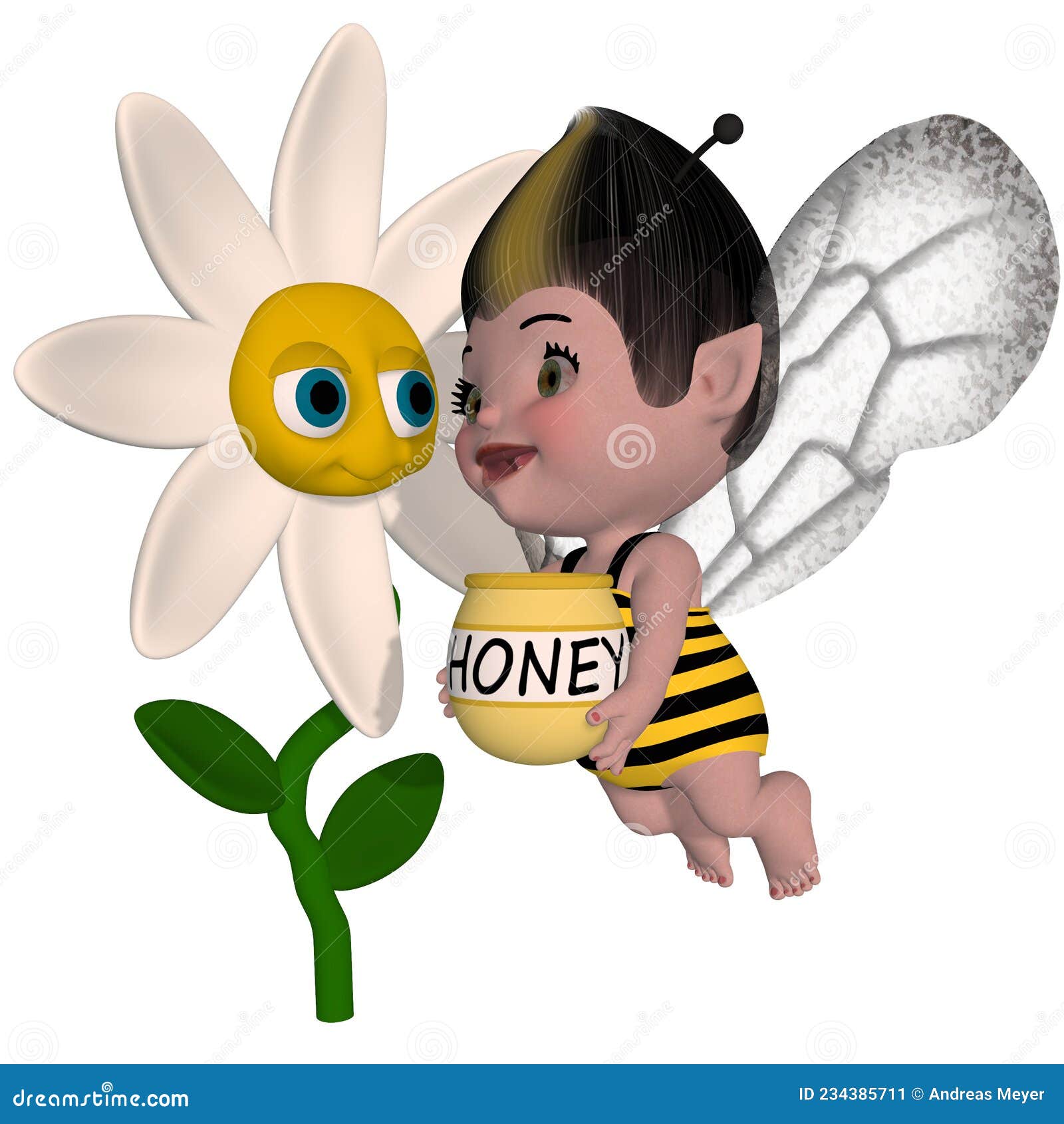 Toon figure-bee stock illustration. Illustration of render - 234385711