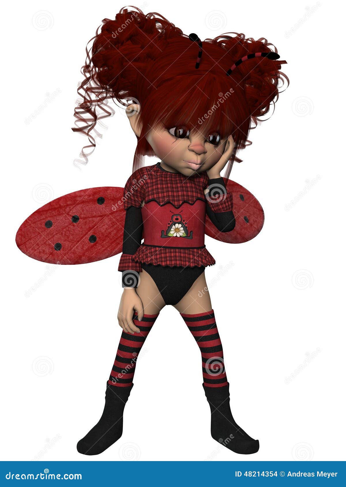 Toon Figure - Lady Bug stock illustration. Illustration of pretty ...