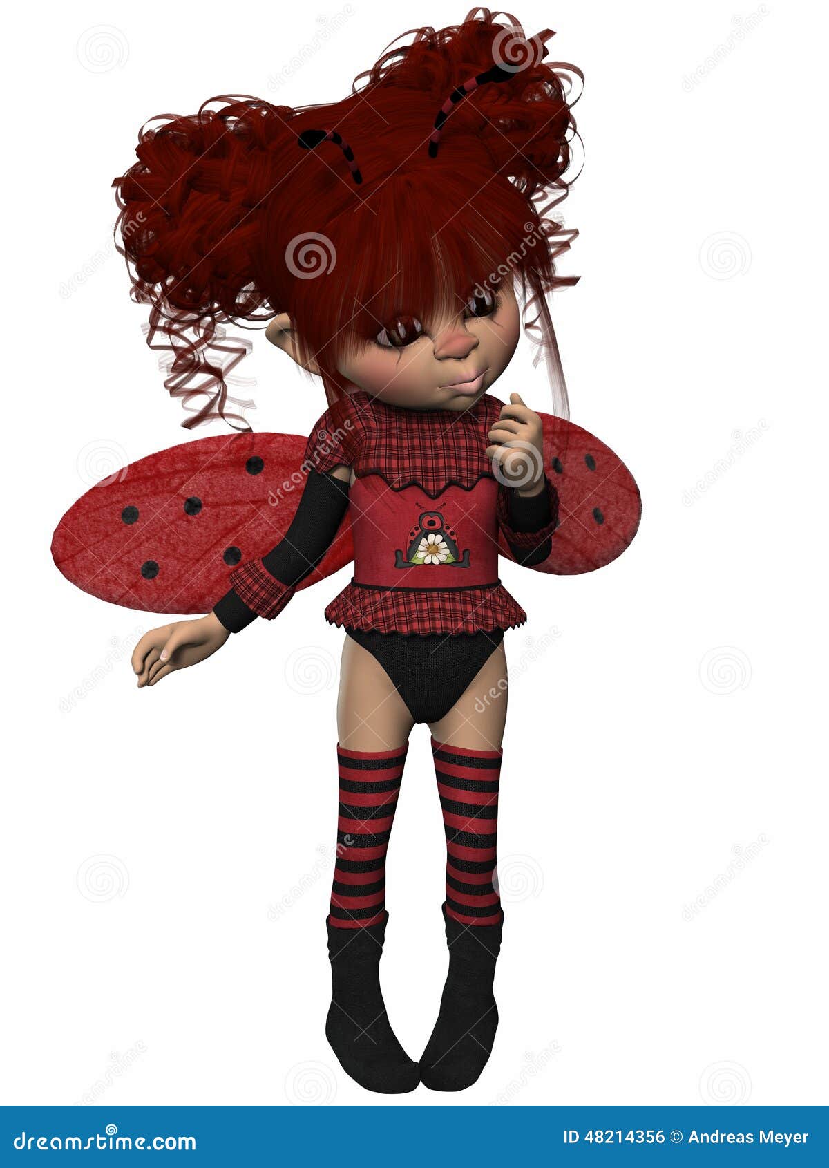 Toon Figure - Lady Bug stock illustration. Illustration of wing - 48214356