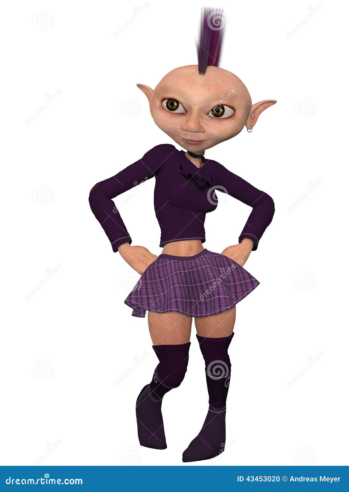 Anime Punk Rocker Boy Vector Cartoon | CartoonDealer.com #42993105