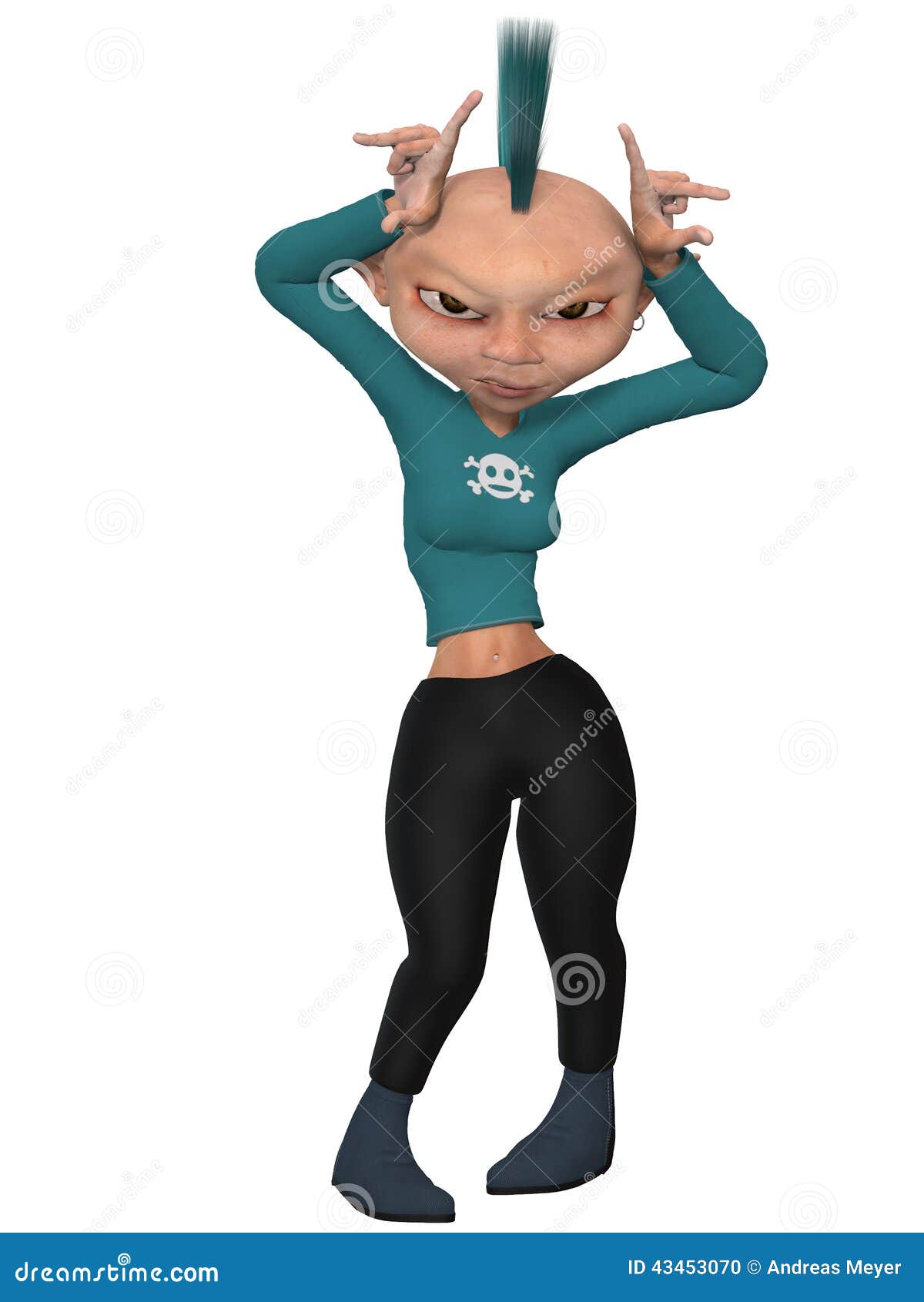 Anime Punk Rocker Boy Vector Cartoon | CartoonDealer.com #42993105