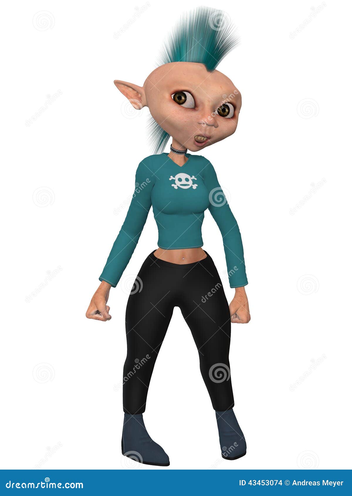 Anime Punk Rocker Boy Vector Cartoon | CartoonDealer.com #42993105