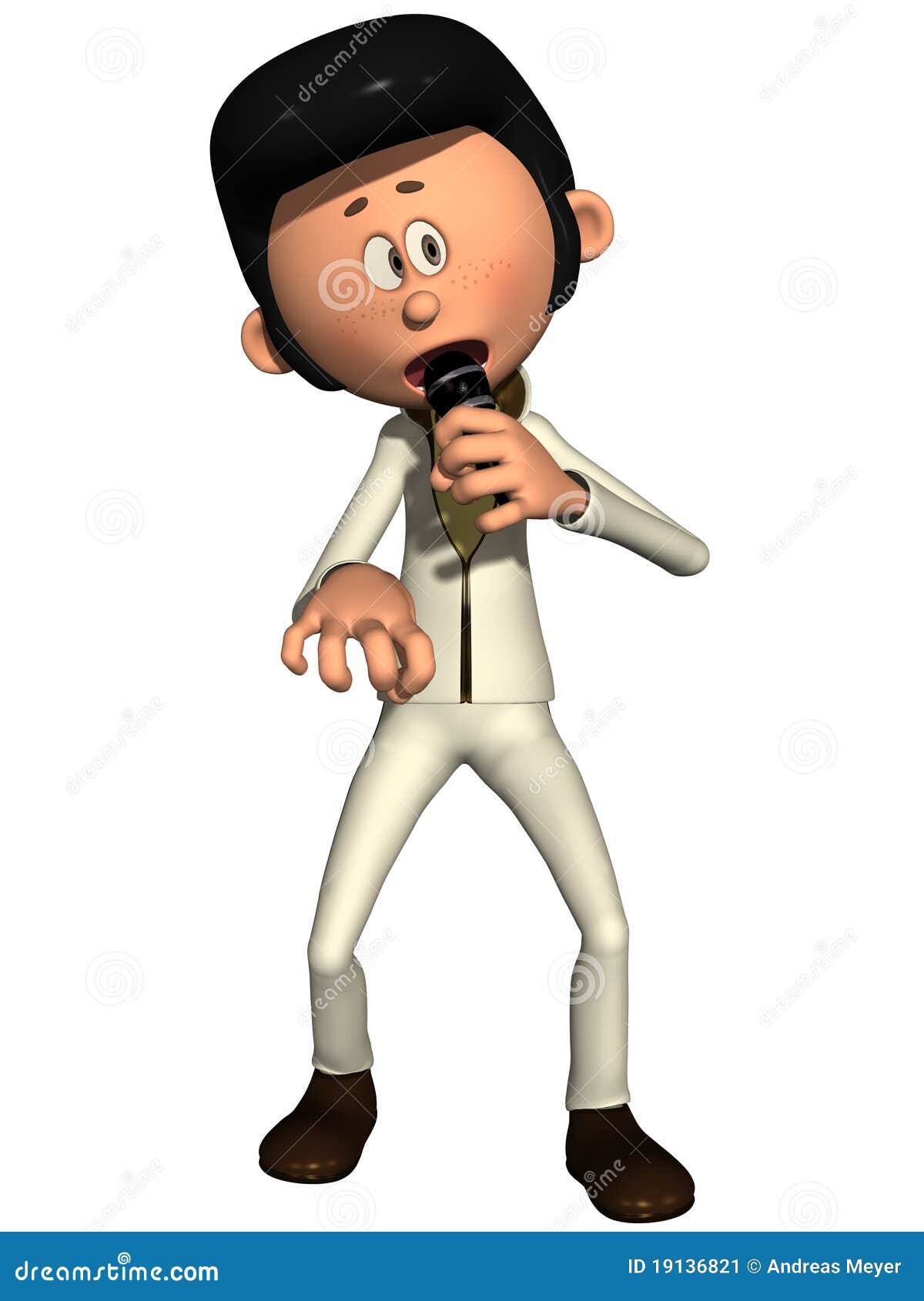 Toon Figure Rock N Roll-Star Stock Illustration - Illustration of model ...