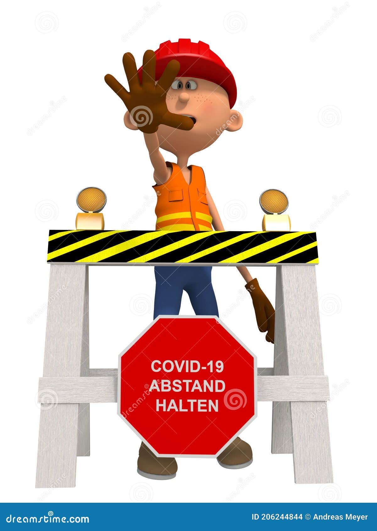 Man Cartoon Abstand Halten Vector Illustration | CartoonDealer.com ...