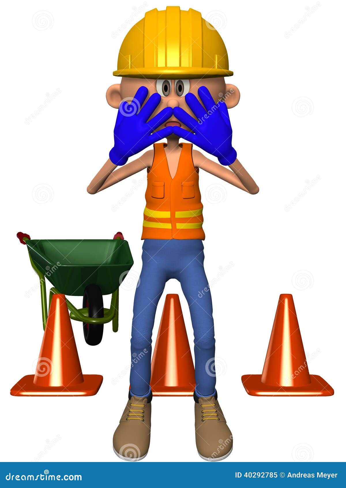 Toon Figure Worker illustrazione di stock. Illustrazione di corpo ...