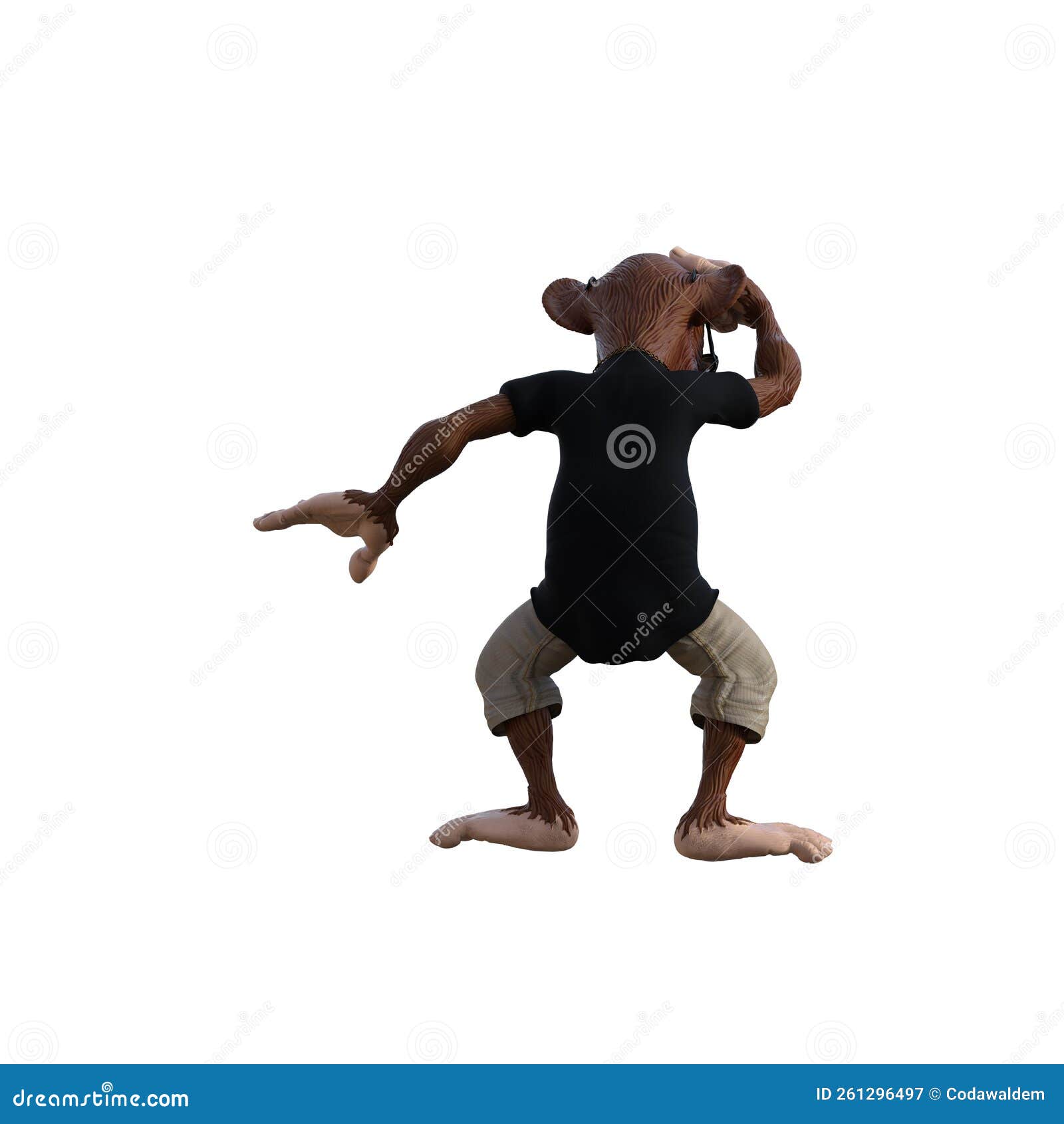 Monkey Poses Monochrome Cartoon Vector Illustration | CartoonDealer.com ...