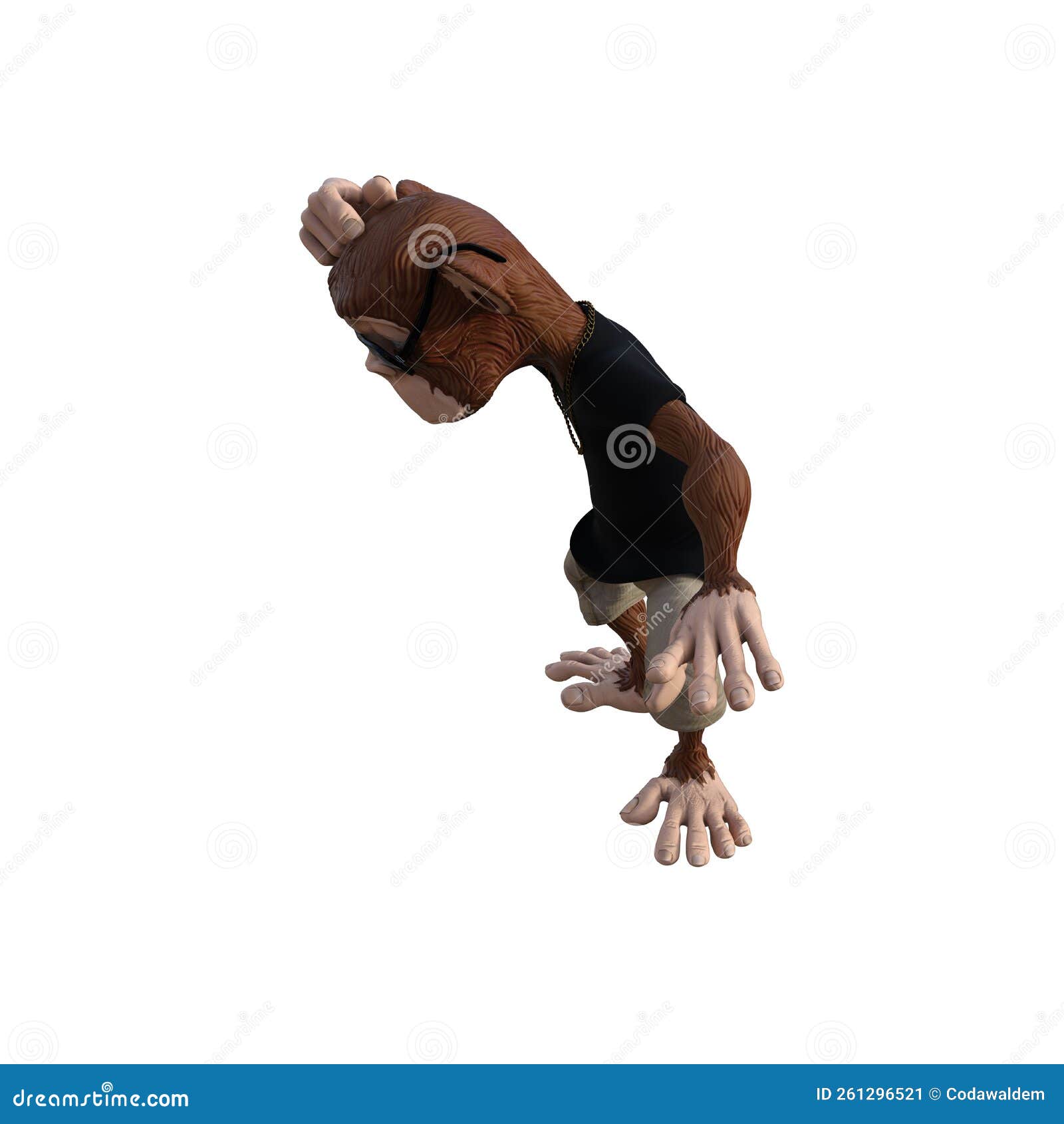 Monkey Poses Monochrome Cartoon Vector Illustration | CartoonDealer.com ...