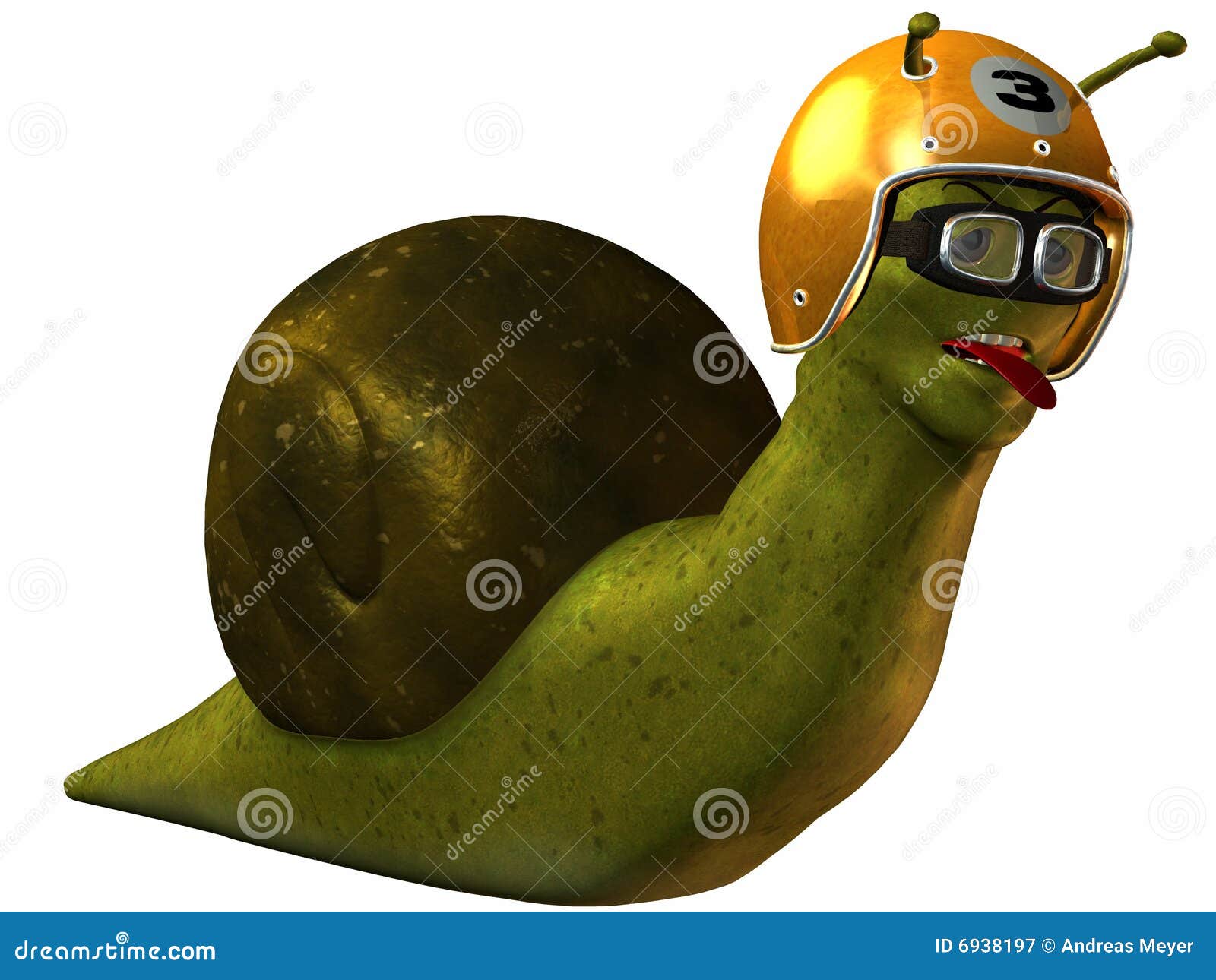 Toon Racing Snail stock illustration. Illustration of comic - 6938197