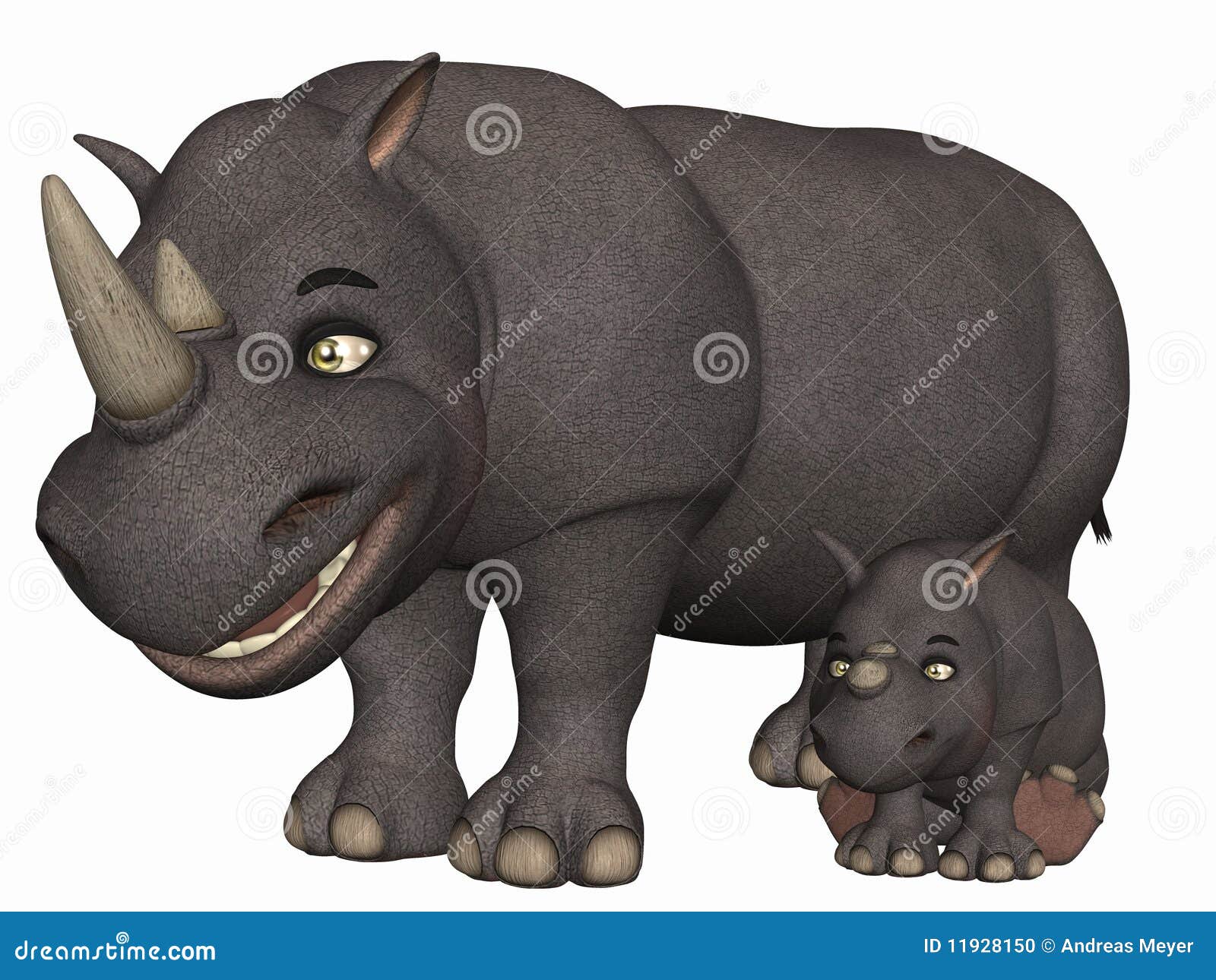 Toon Rhino stock illustration. Illustration of humor - 11928150