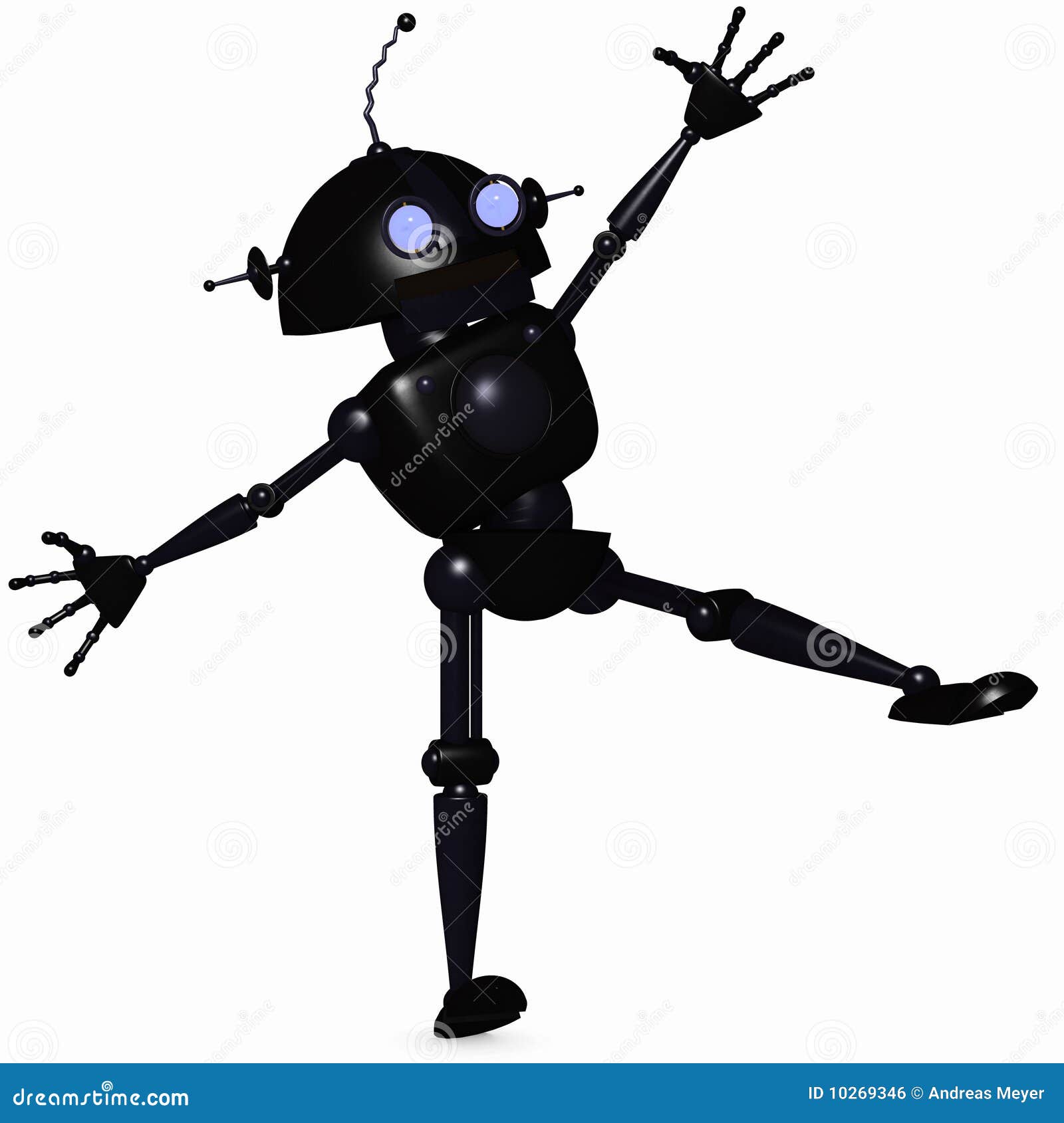 Toon Robot stock illustration. Illustration of lean, humor - 10269346