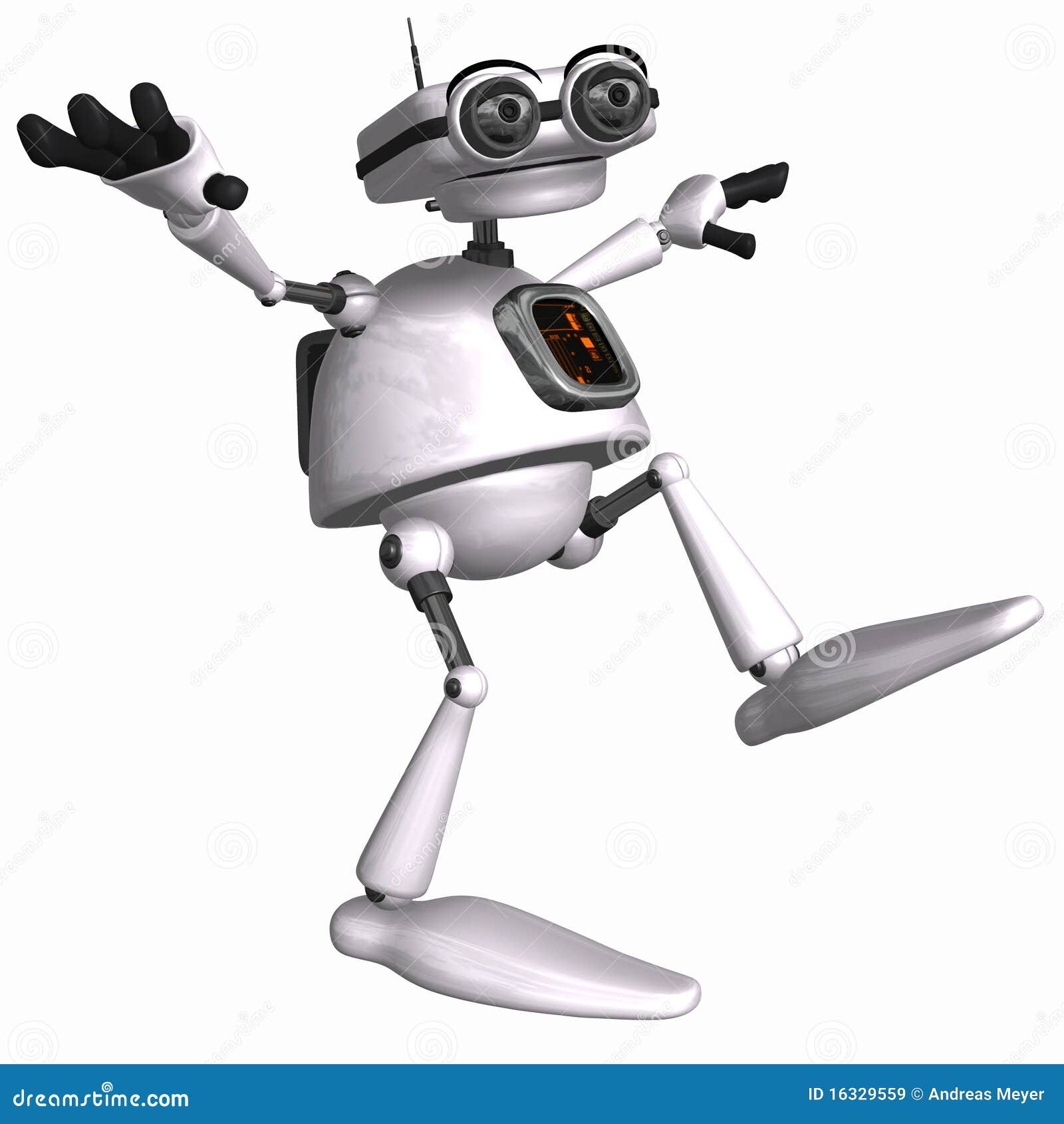 Toon Robot stock illustration. Illustration of character - 16329559