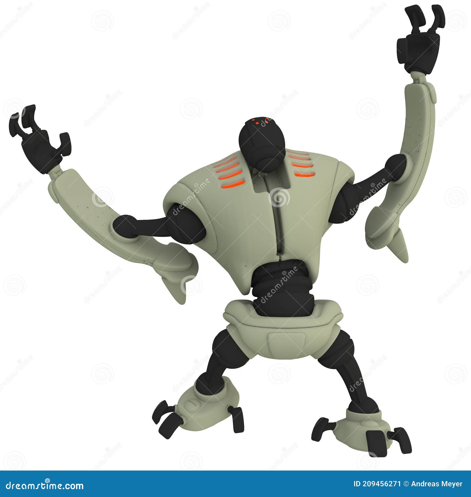 Toon robot stock illustration. Illustration of rendering - 209456271