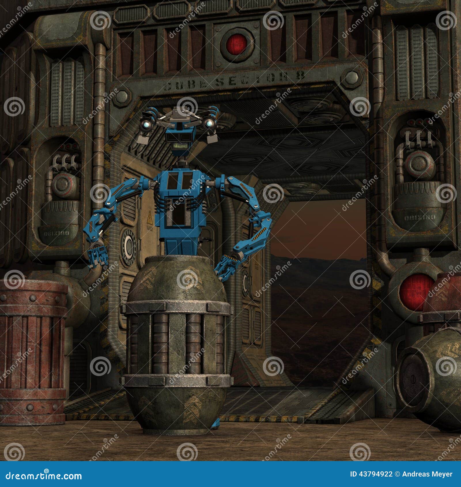 Toon Robot stock illustration. Illustration of digital - 43794922