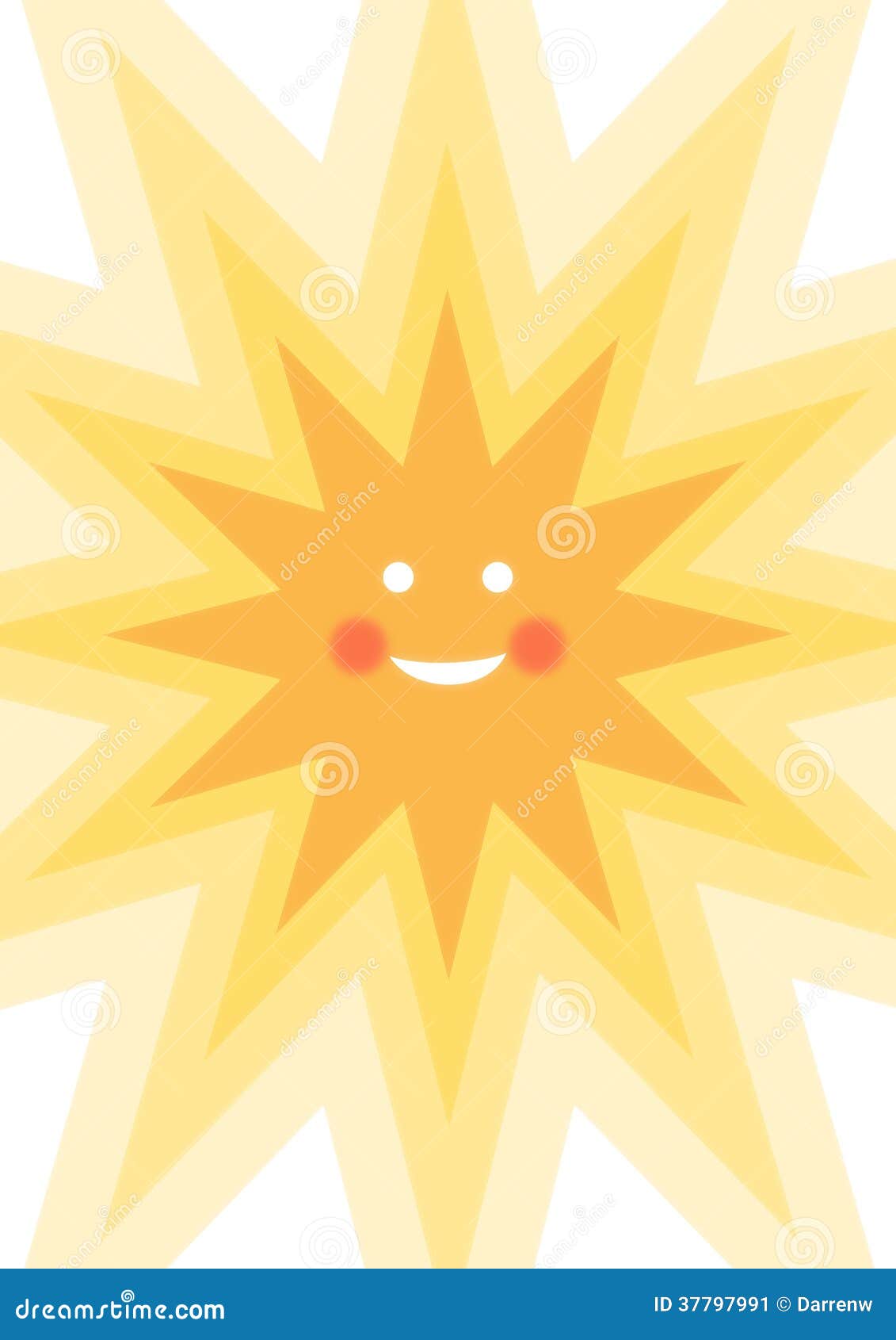 Toon Sun stock illustration. Illustration of summer, illustrated - 37797991