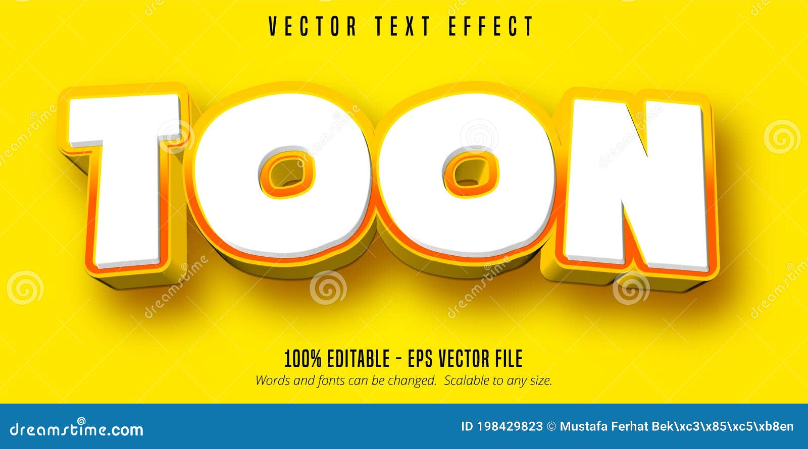 Toon Text, Cartoon Style Editable Text Effect Stock Vector ...