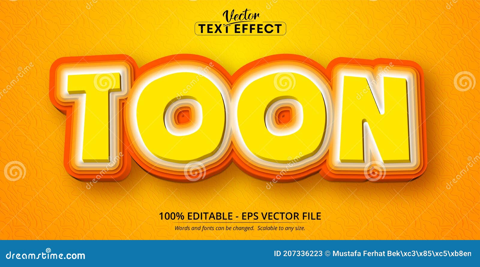 Toon Text, Cartoon Style Editable Text Effect Stock Vector ...