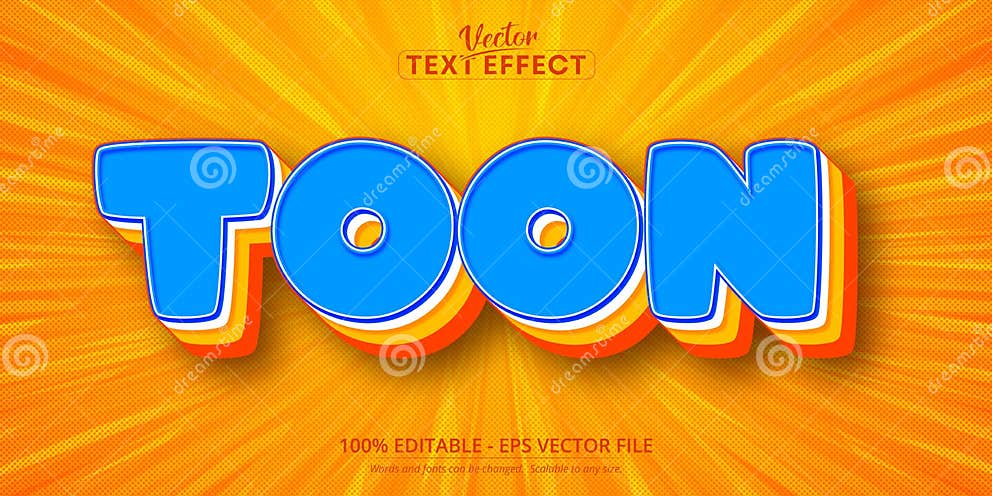 Toon Text, Comic Pop Art Style Editable Text Effect Stock Vector ...