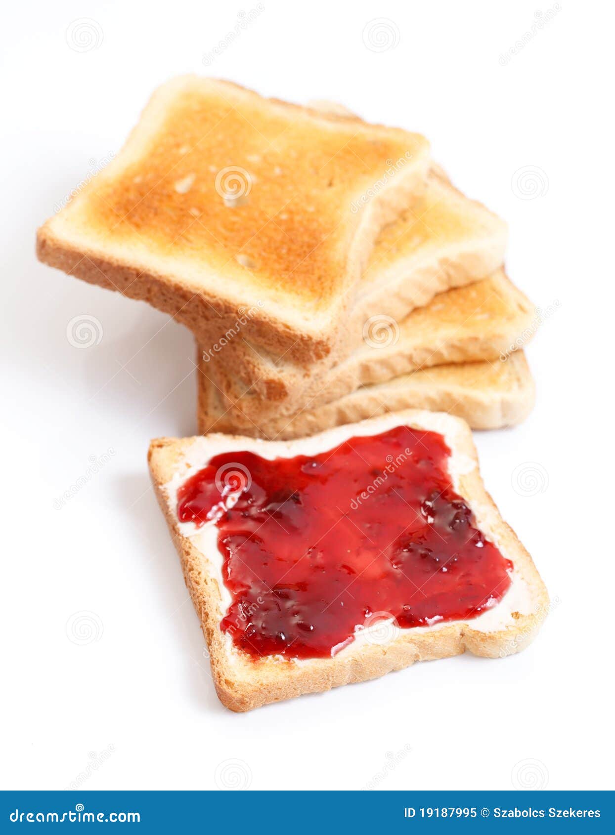 Toost en jam stock afbeelding. Image of gastronomisch - 19187995