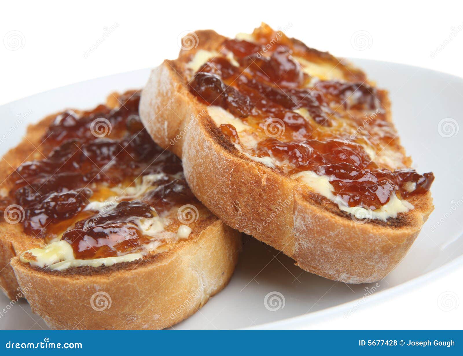 Toost en Marmelade stock foto. Image of geïsoleerd, marmelade - 5677428