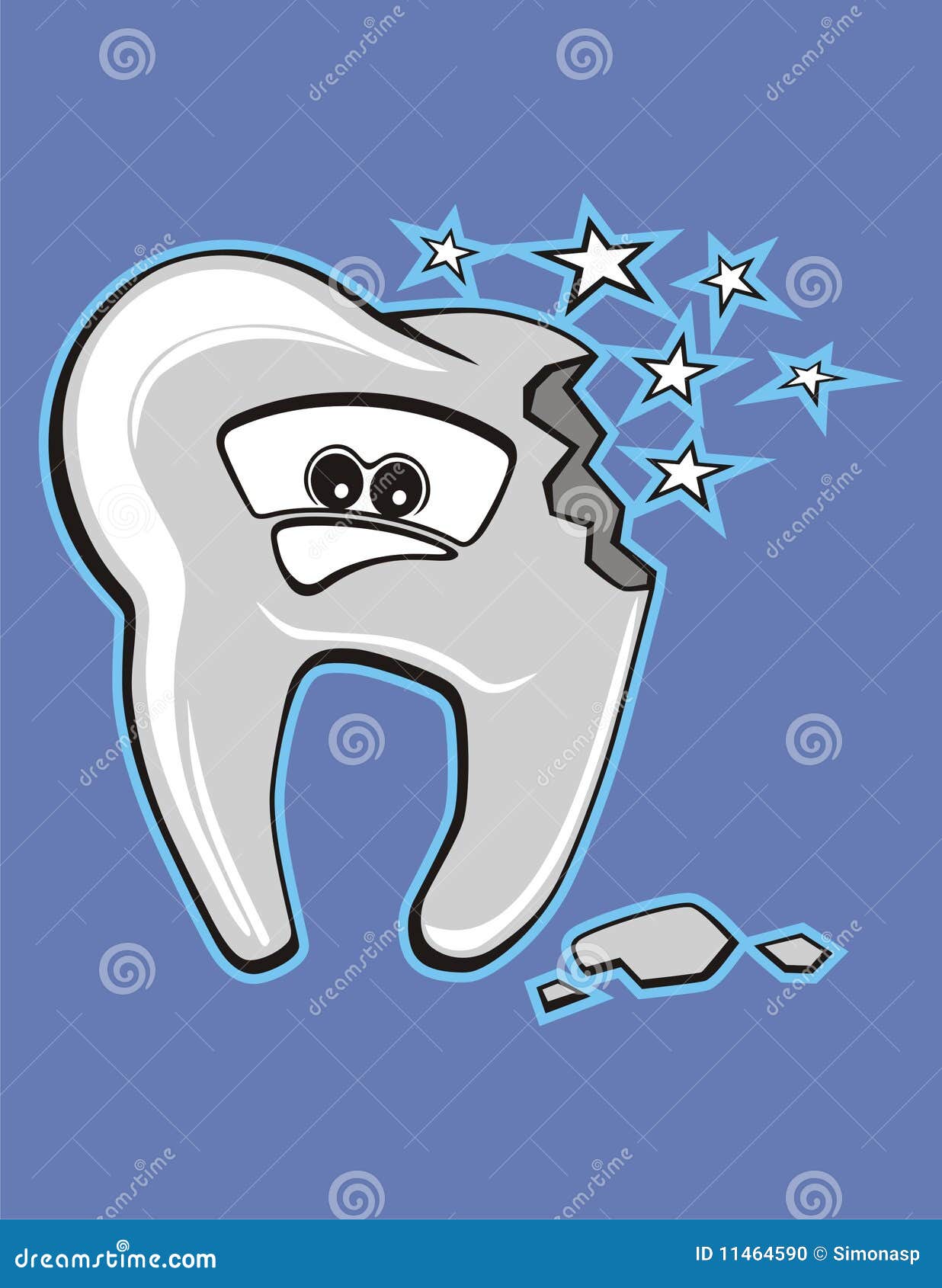 Tooth stock vector. Illustration of cartoon, broken, graphic - 11464590