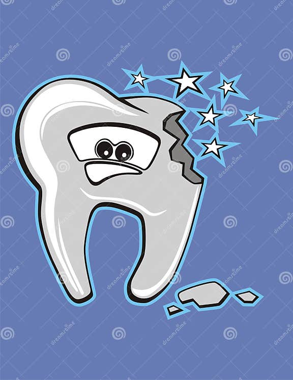 Tooth stock vector. Illustration of cartoon, broken, graphic - 11464590