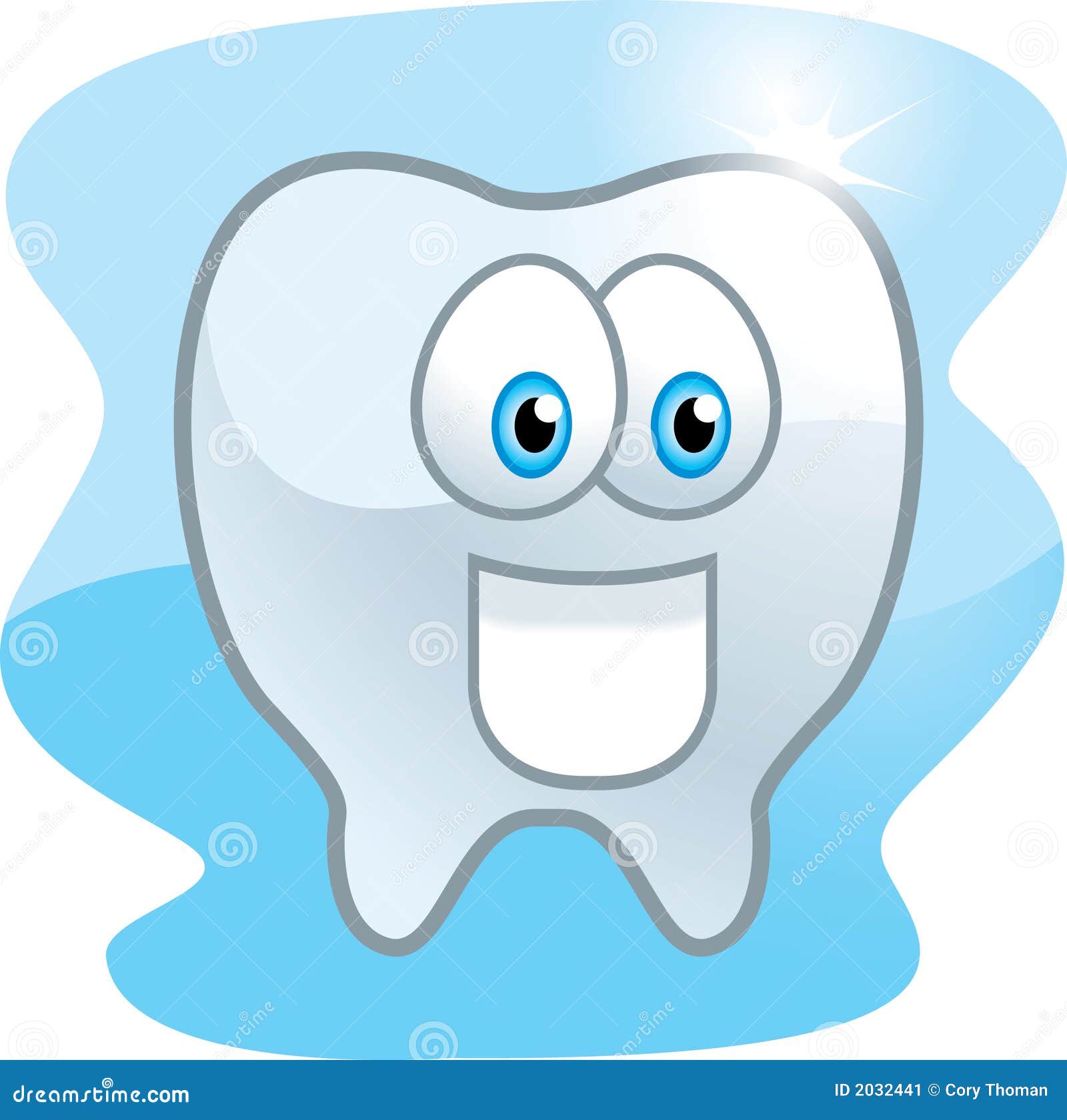 Tooth stock vector. Illustration of clip, sparkle, cartoon - 2032441
