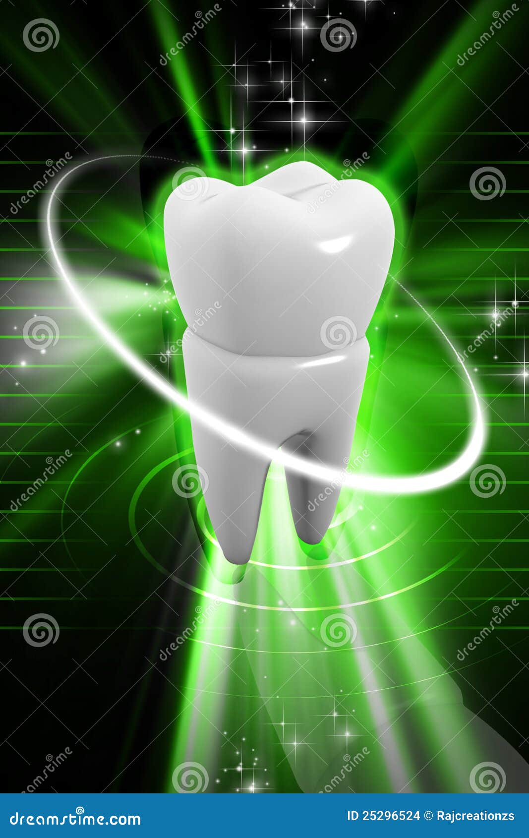 Tooth stock illustration. Illustration of healthy, dental - 25296524