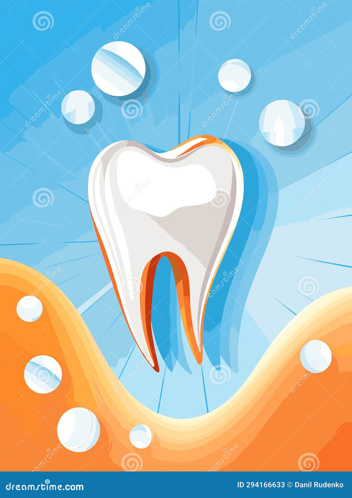 Tooth on Abstract Background Stock Vector - Illustration of mouth ...