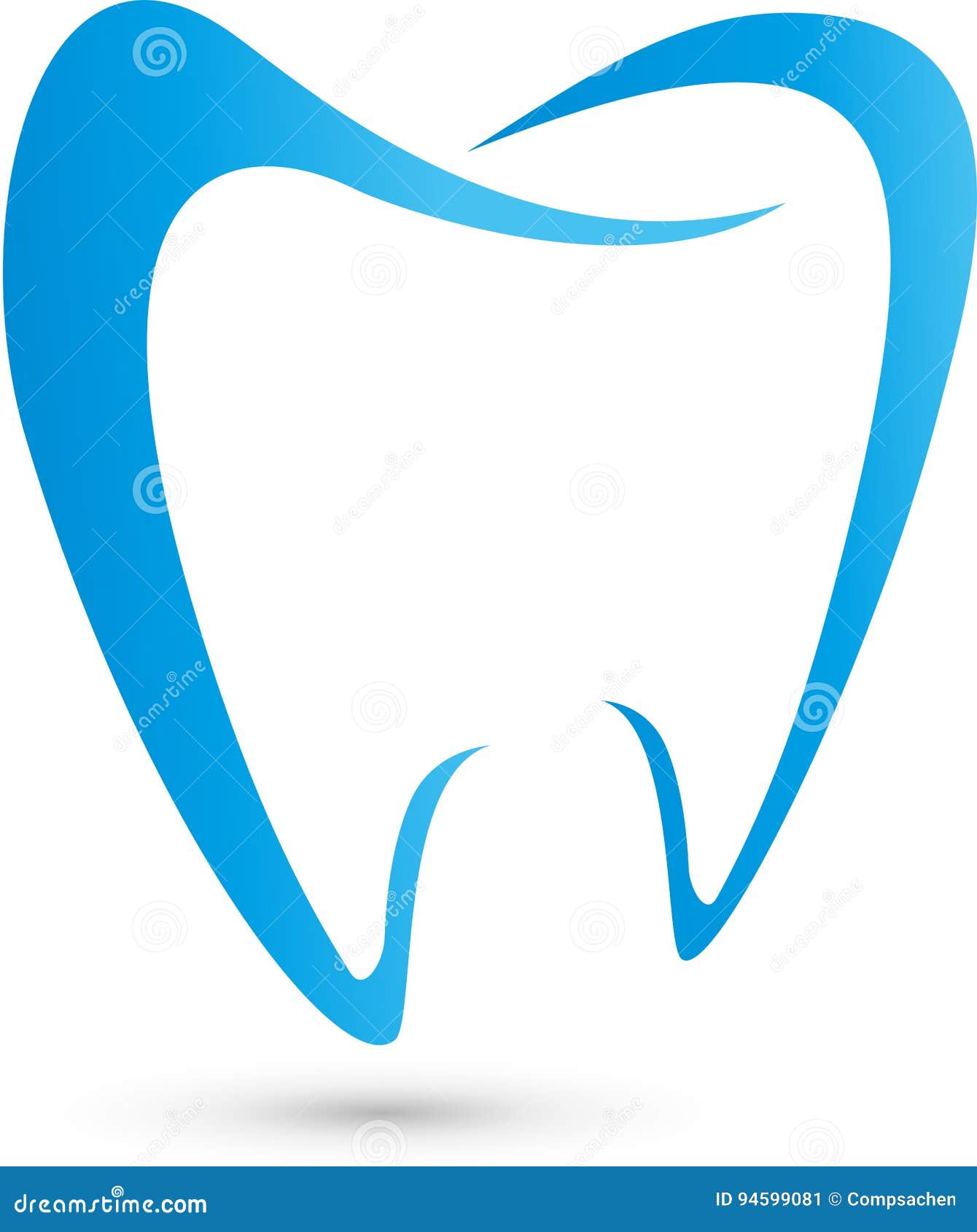 Tooth, Abstract in Blue, Tooth and Dentist Logo Stock Vector ...