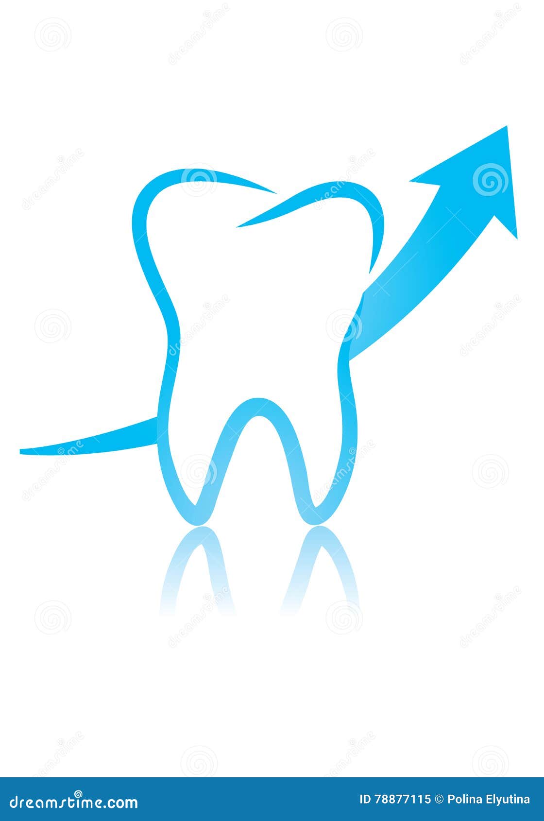 A Tooth and Arrow. Infographic. Stock Vector - Illustration of health ...