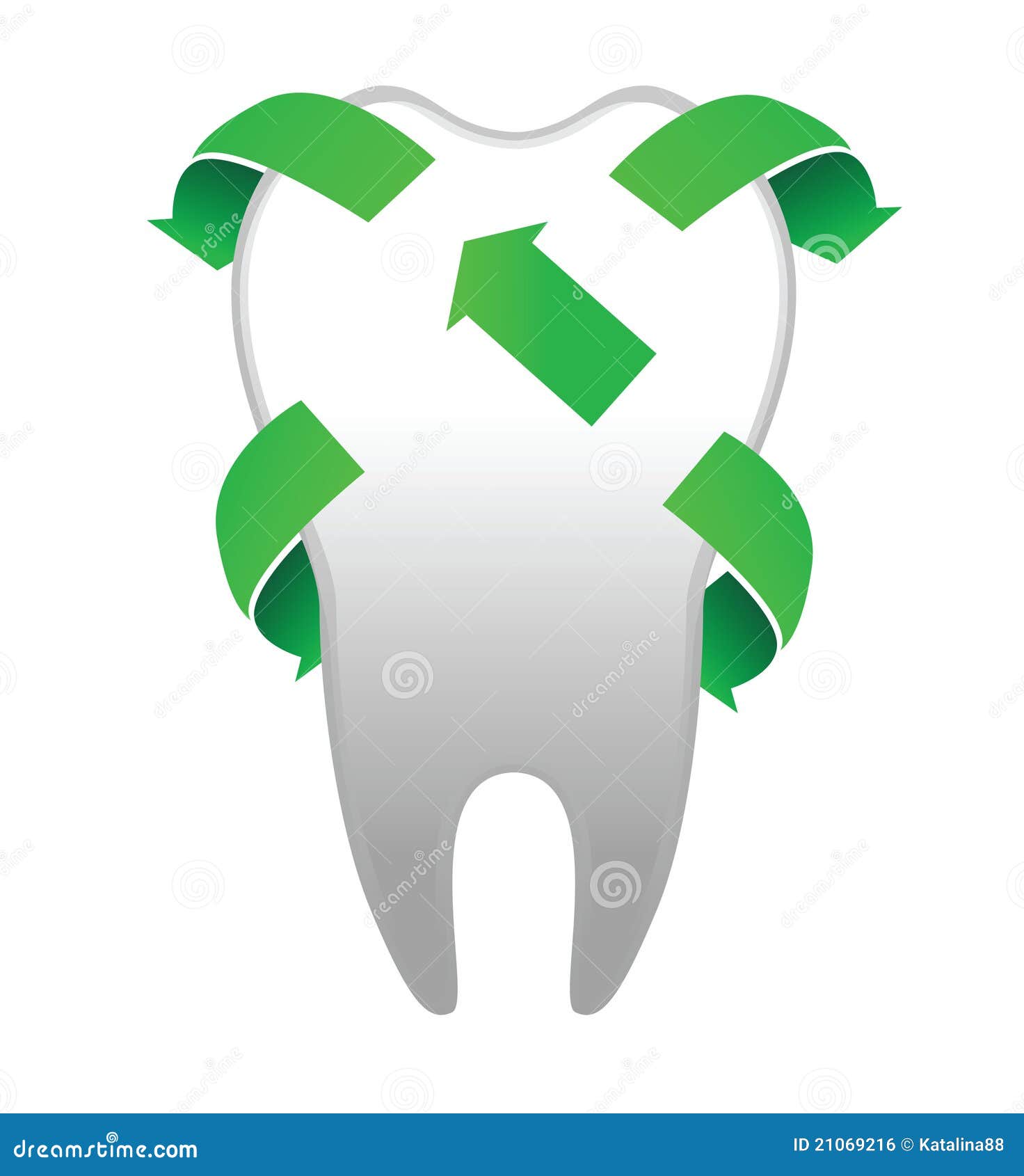 Tooth with arrows stock vector. Illustration of root - 21069216