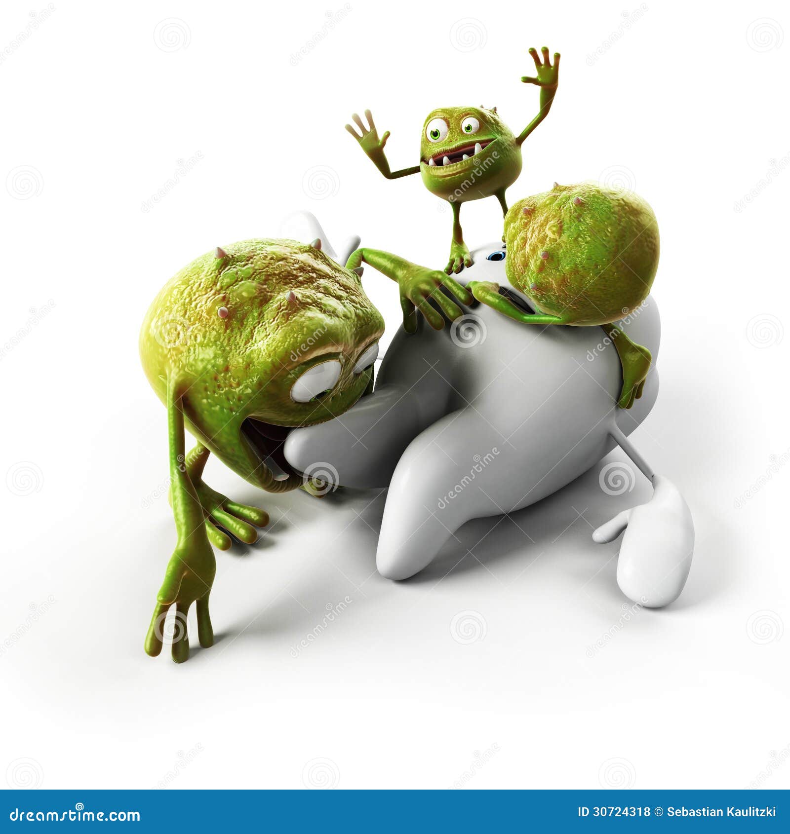 Tooth and bacteria stock illustration. Illustration of corona - 30724318