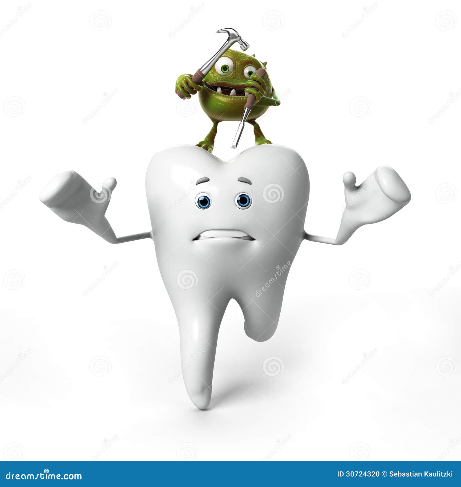 Tooth and bacteria stock illustration. Illustration of dentistry - 30724320