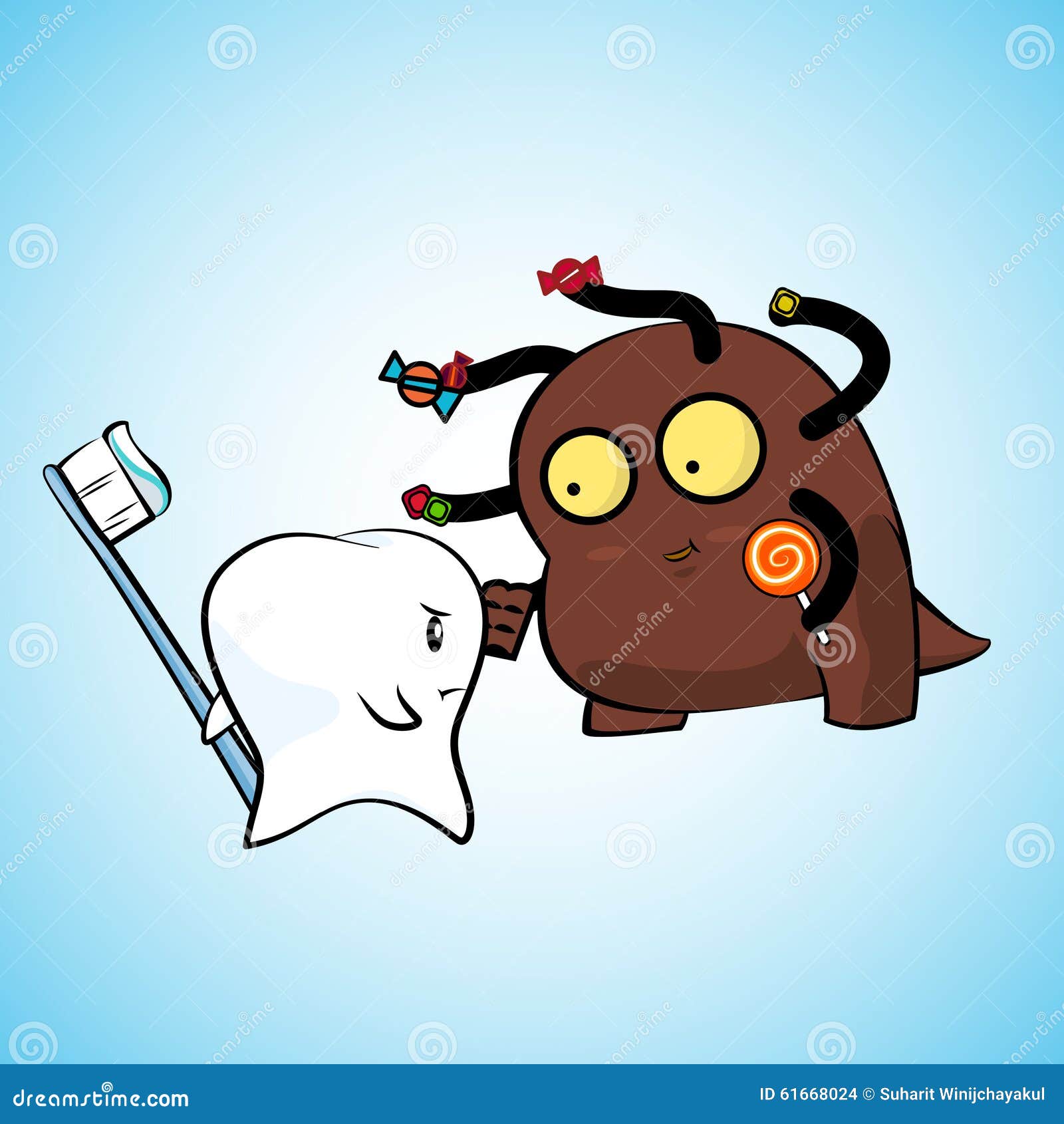 Tooth Bacteria Cartoon Royalty-Free Stock Photography | CartoonDealer ...