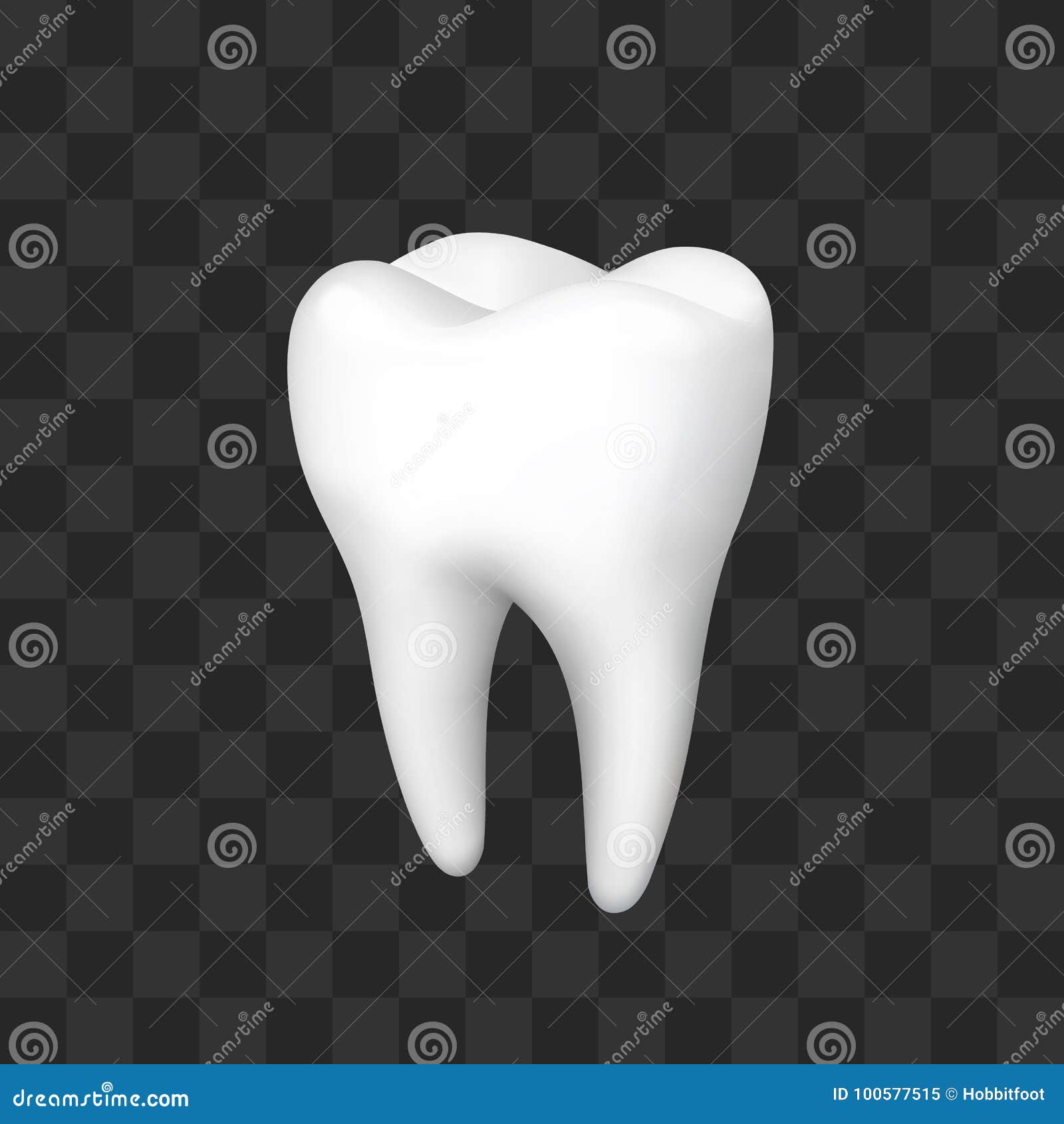 Tooth on a Black Background. Stock Vector - Illustration of grey ...