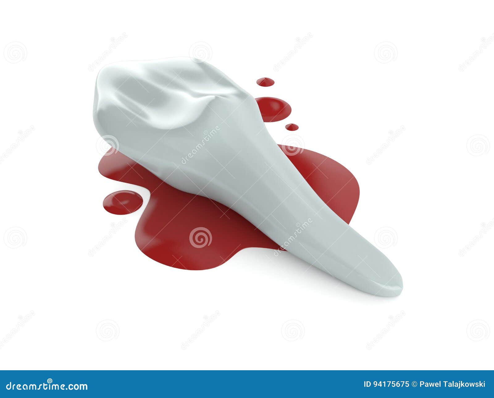 Tooth with blood stock illustration. Illustration of tooth - 94175675