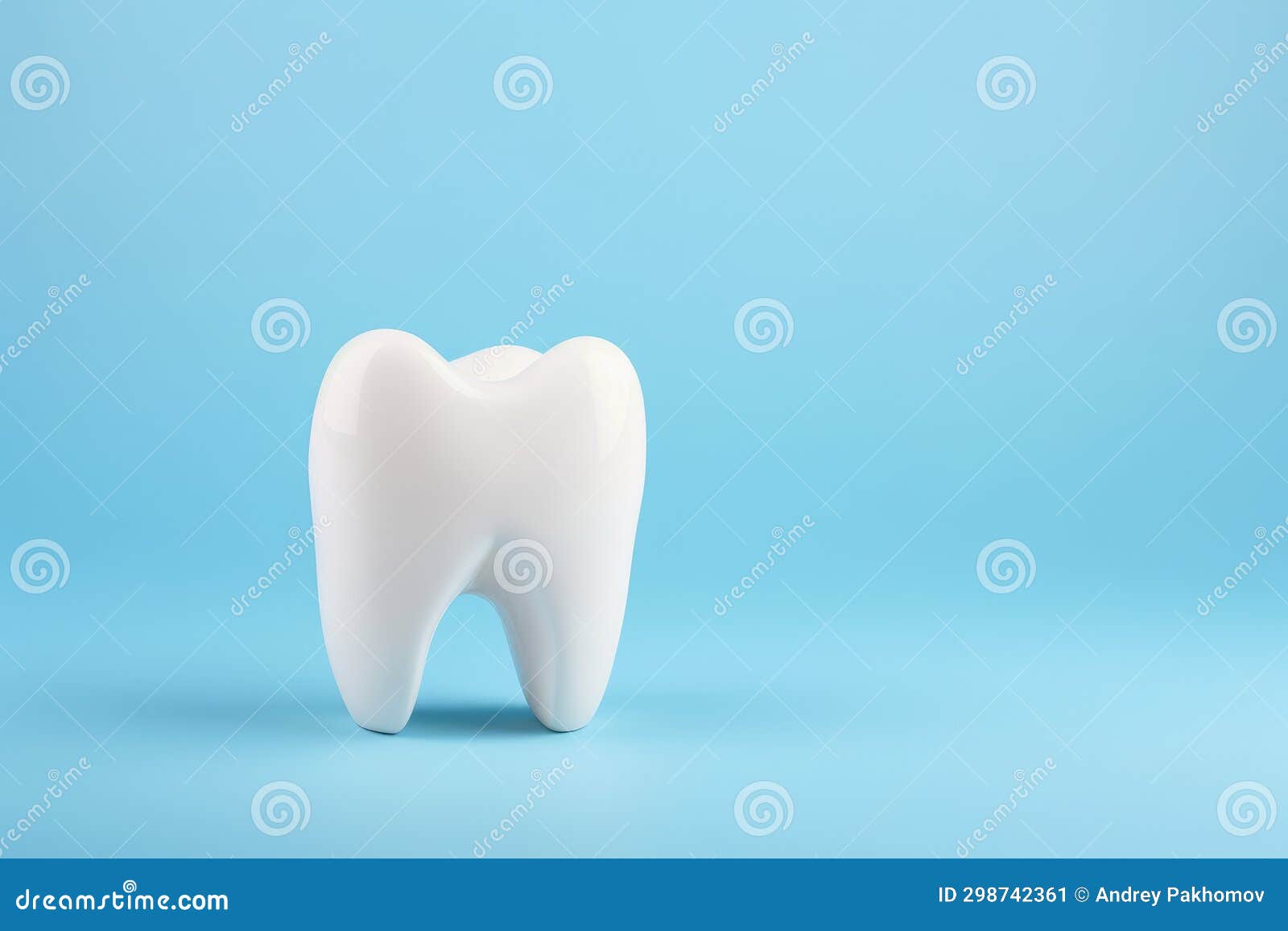 Tooth on a Blue Background. Concept Dentistry. Stock Image - Image of ...