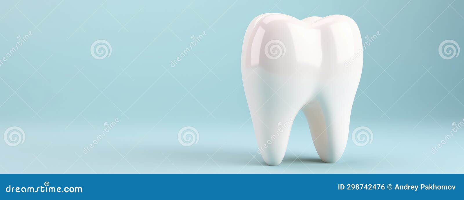 Tooth on a Blue Background. Concept Dentistry. Stock Photo - Image of ...