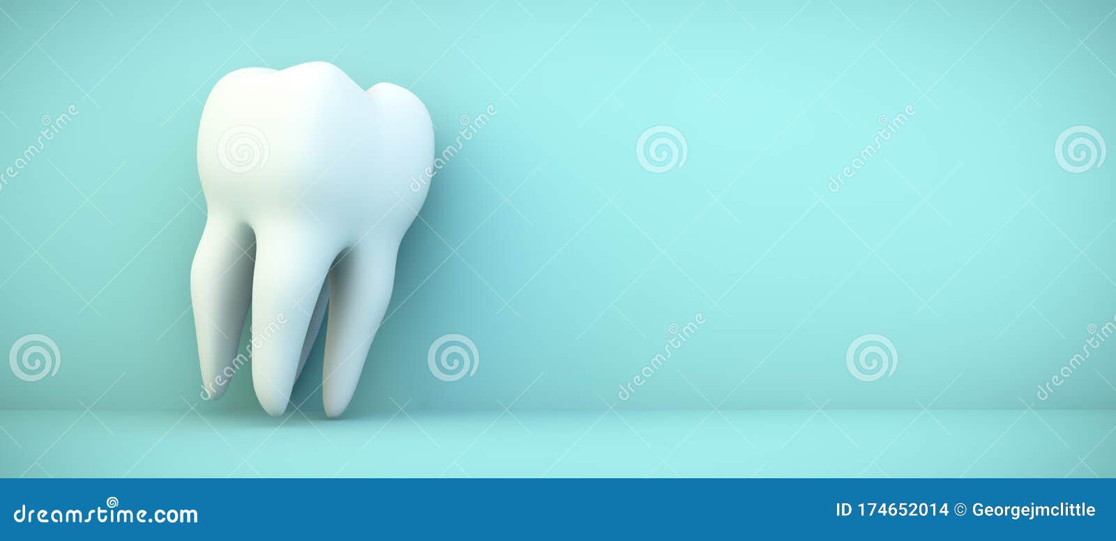 Tooth on blue background stock illustration. Illustration of medical ...