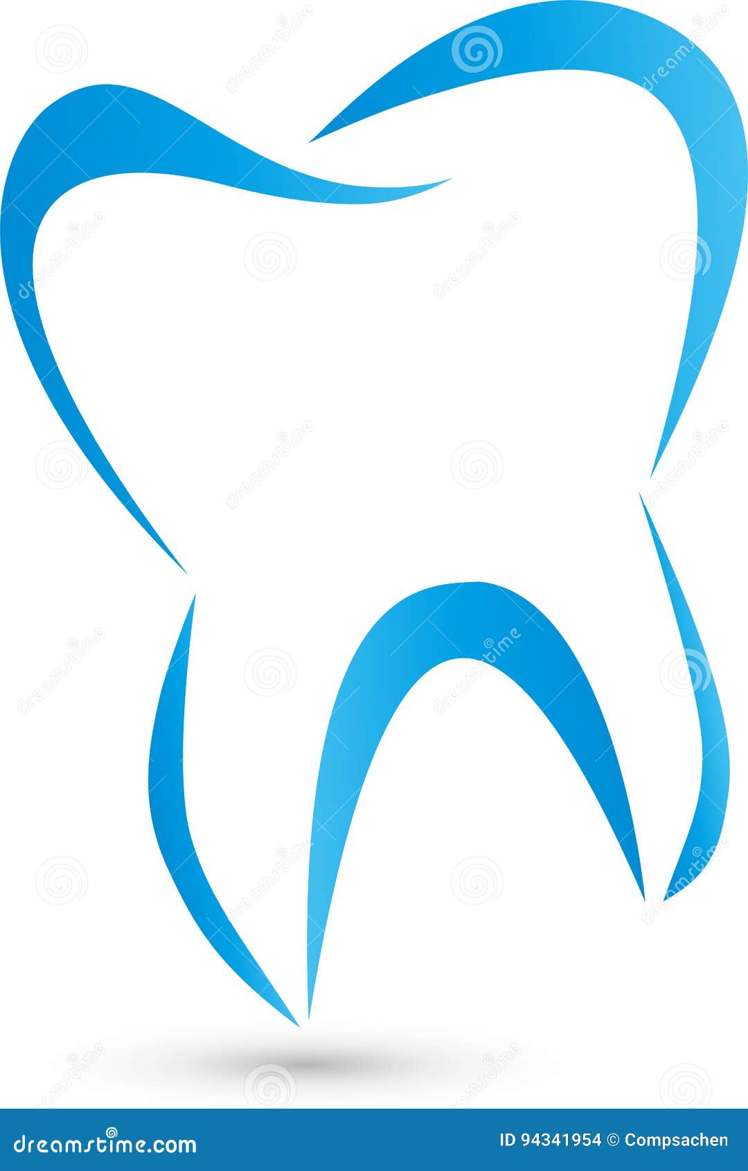 Tooth in Blue, Colored, Tooth and Dentist Logo Stock Vector ...
