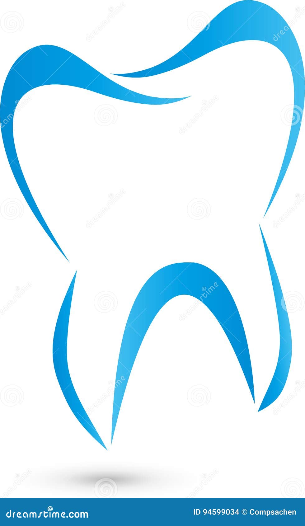 Tooth in Blue, Colored, Tooth and Dentist Logo Stock Vector ...