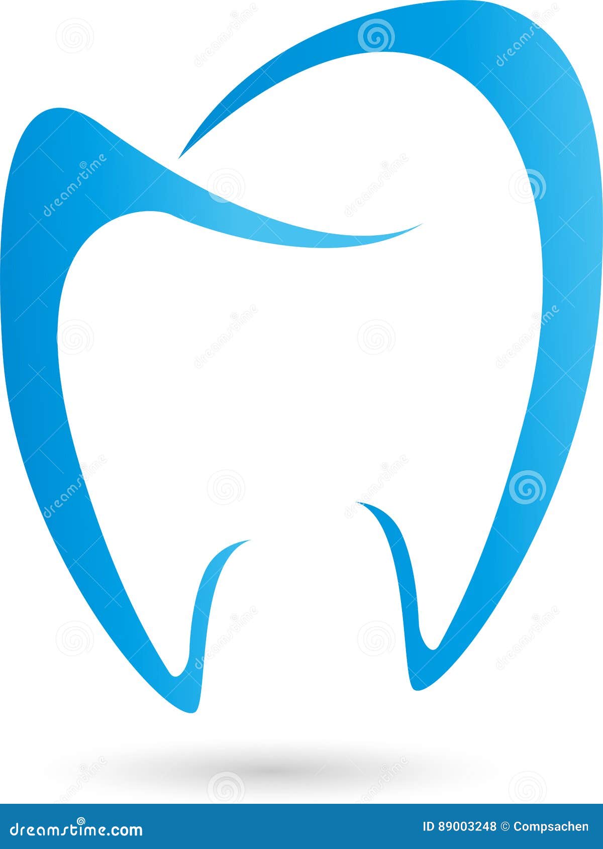 Tooth in Blue, Dentist Logo Stock Vector - Illustration of crowns ...