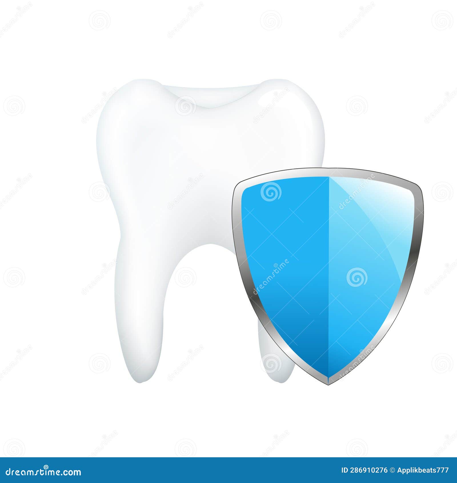 Tooth with Board stock vector. Illustration of carious - 286910276