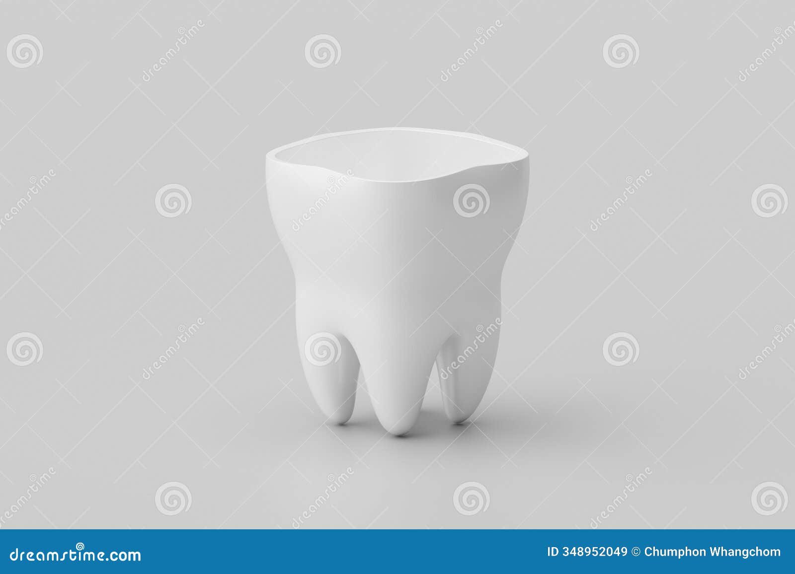 Tooth Box Package Container Isolated on White 3d Background with Blank ...