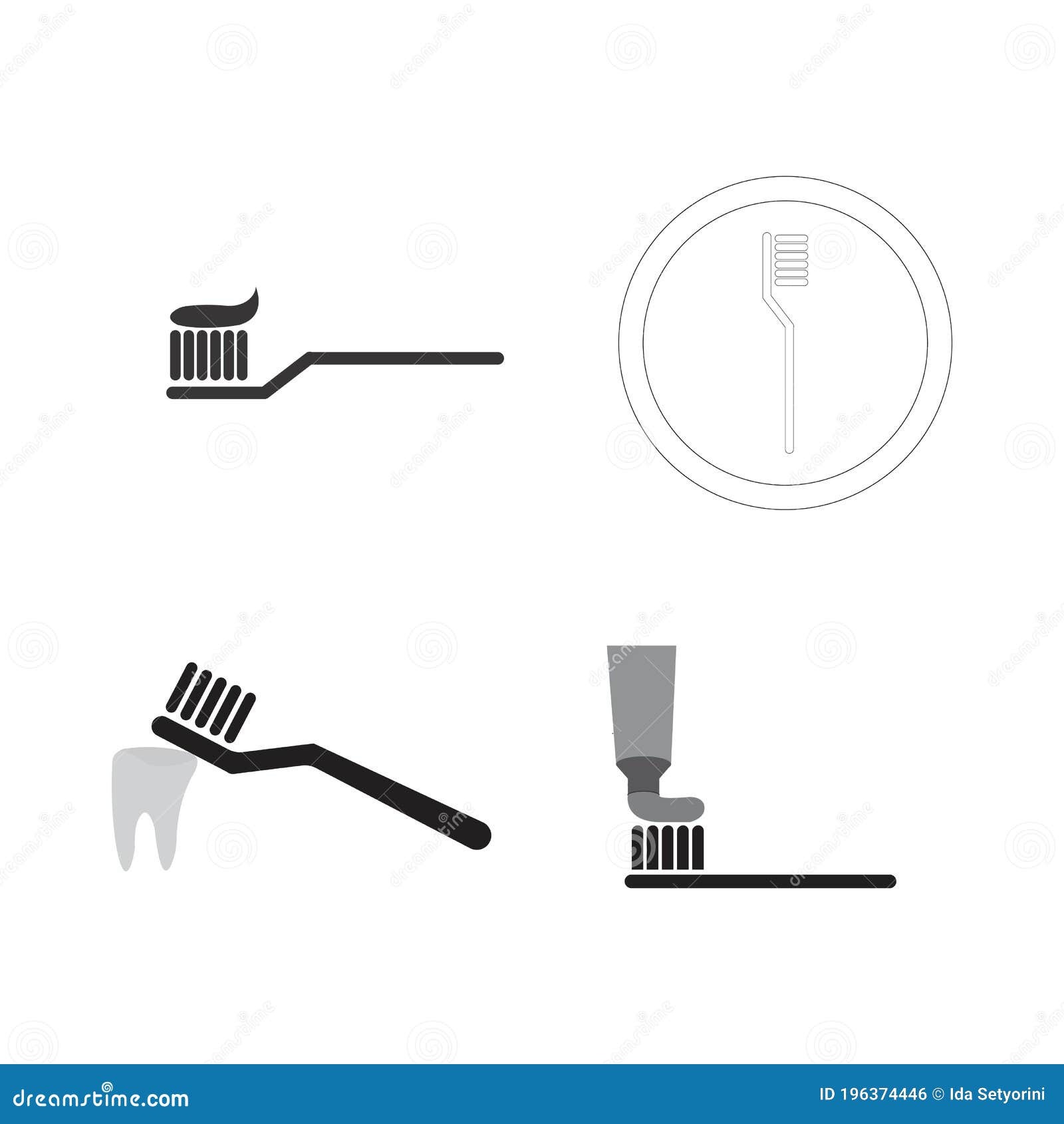 Tooth brush logo stock vector. Illustration of green - 196374446