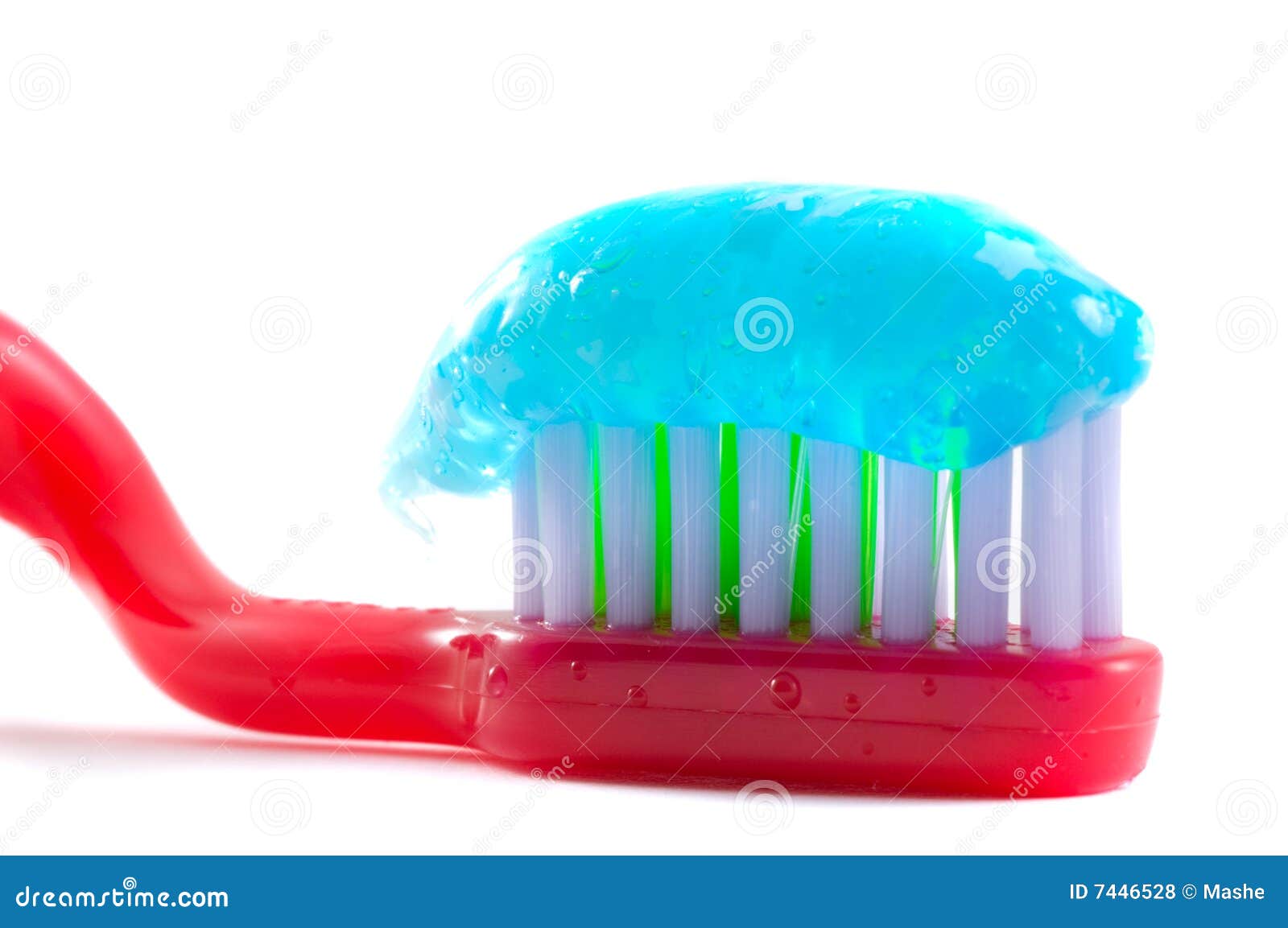 Tooth-brush with paste. stock photo. Image of medical - 7446528